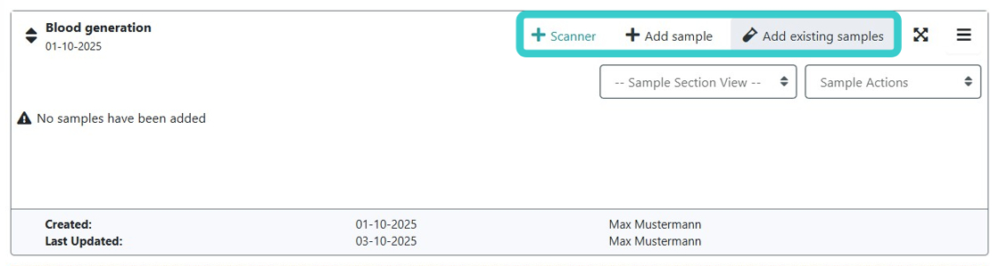 Sample Section – eLabNext